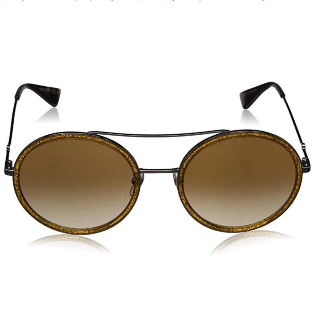 Gucci Beige Sunglasses W/ Bug Emblem - Gem